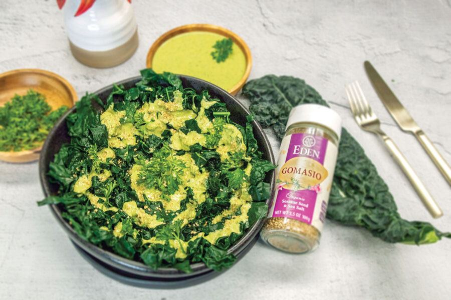 Dino Kale with Lemon Tahini Sauce - Oliver's Markets
