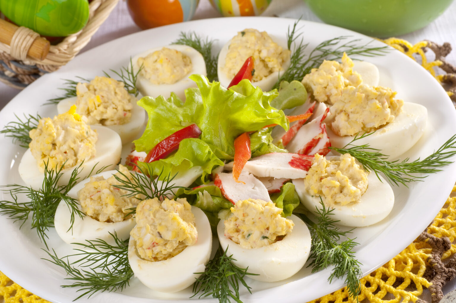 Crab Deviled Eggs - Oliver's Markets